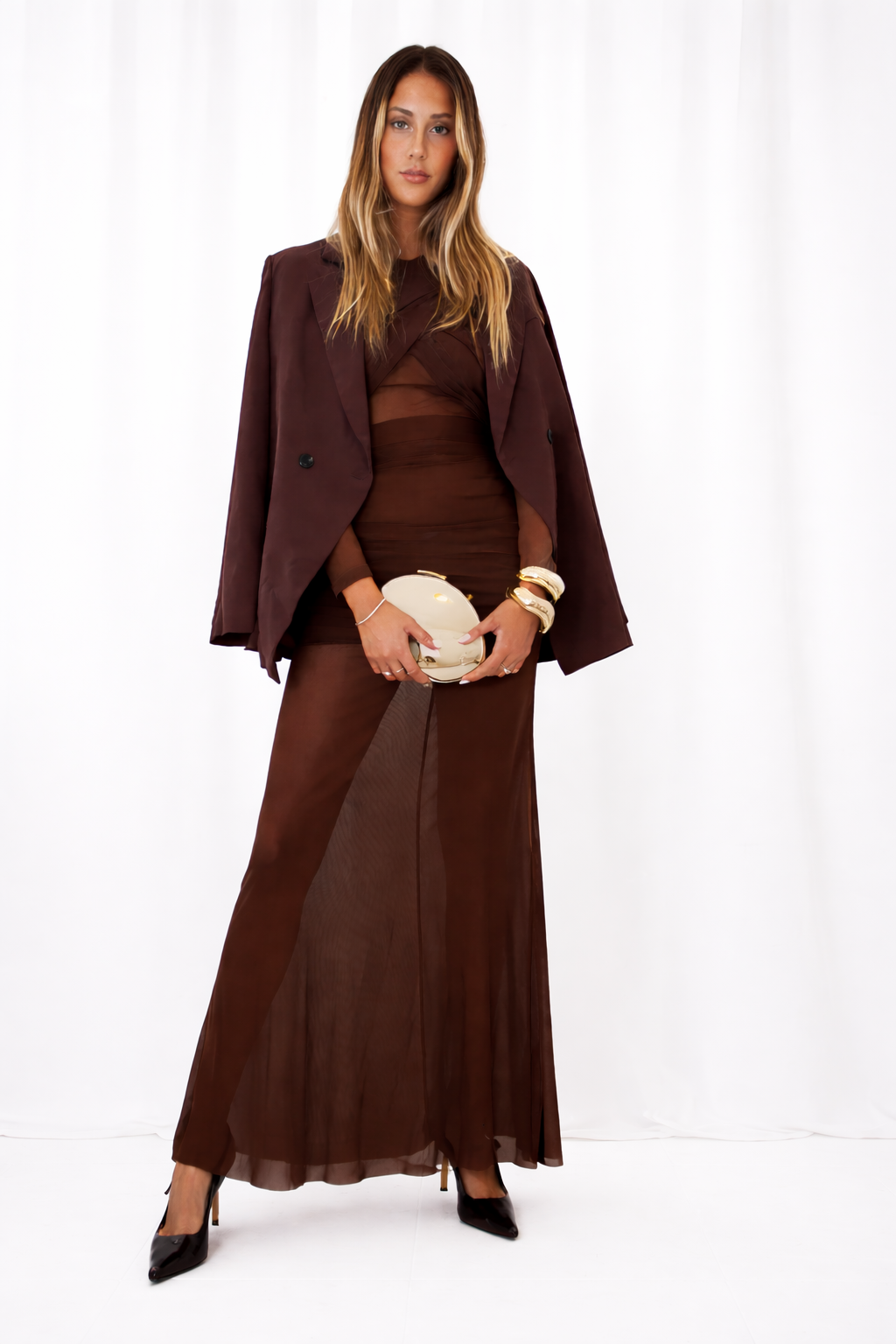 Chocolate Tailored Double-Button Blazer – Haute & Rebellious