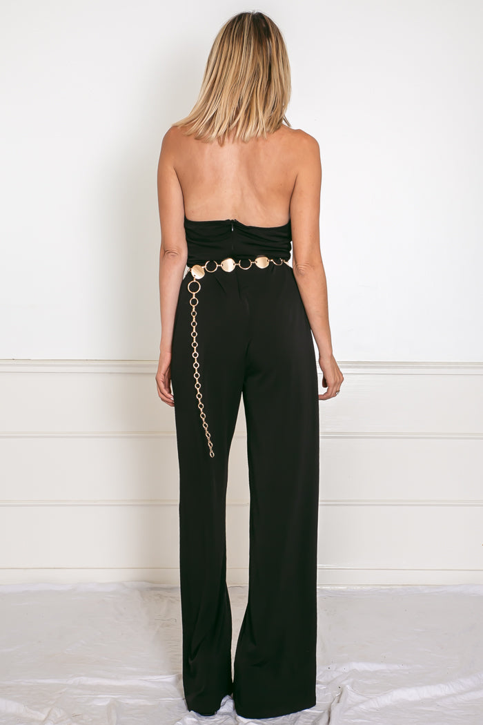 Open Back Jumpsuit with Keyhole Detail - Black – Haute & Rebellious