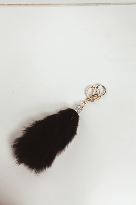 Faux Fur Key Chain - Black – Haute & Rebellious