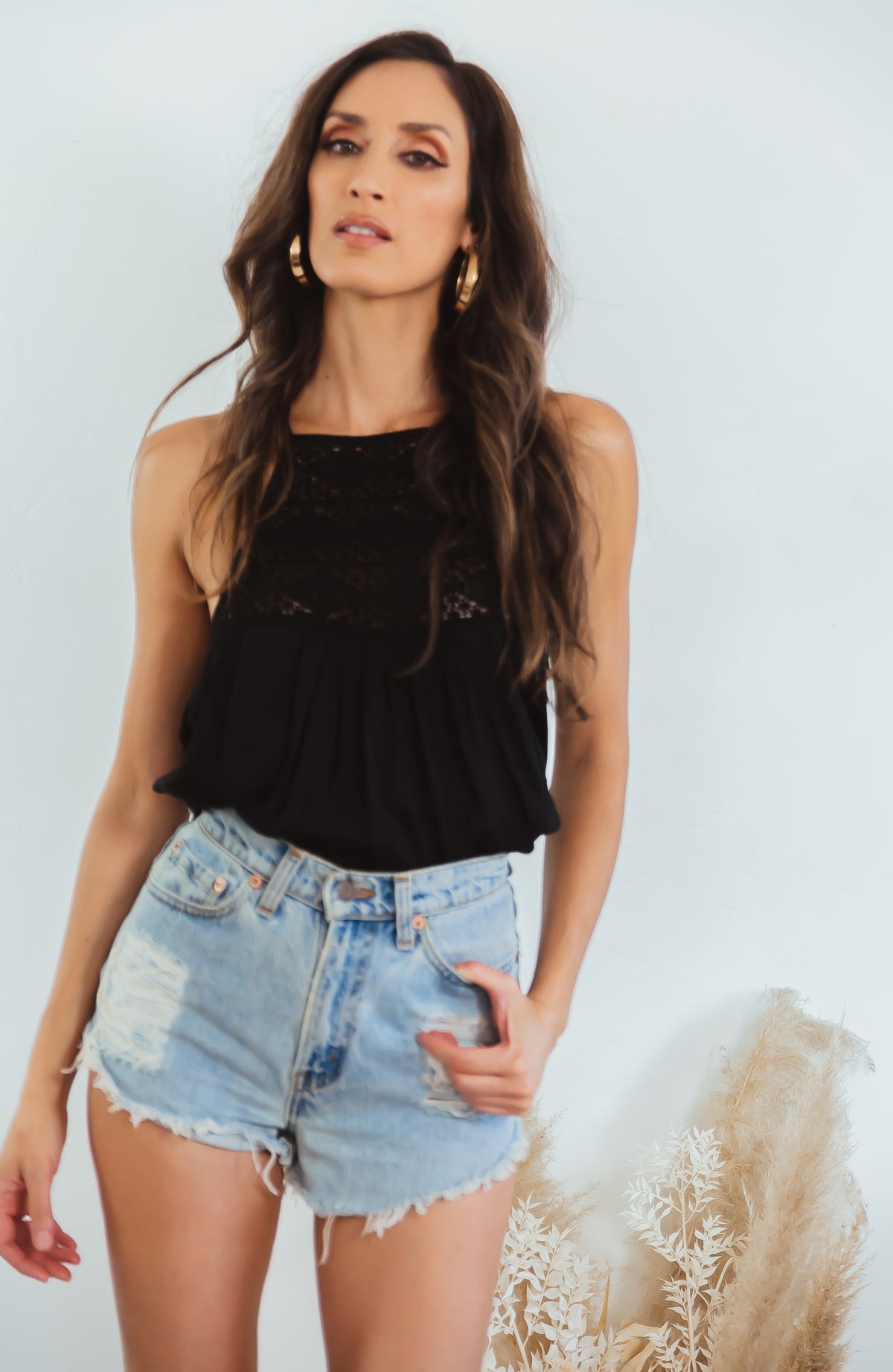 Crochet Flowy Top - Black – Haute & Rebellious