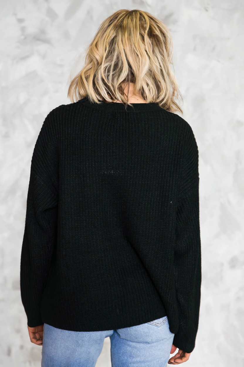 No Return Cutout Sweater - Black – Haute & Rebellious